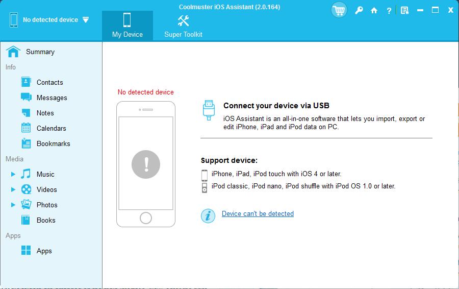 【Coolmuster iOS Assistant】Coolmuster iOS Assistant 2.0.164 官方版-ZOL软件下载