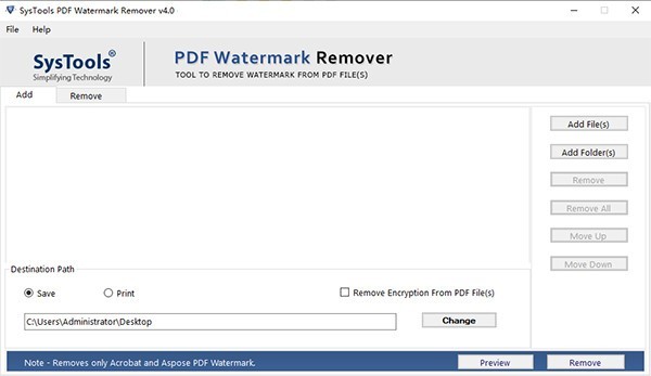 【SysTools PDF Watermark Remover(PDF文件处理软件)】-ZOL下载